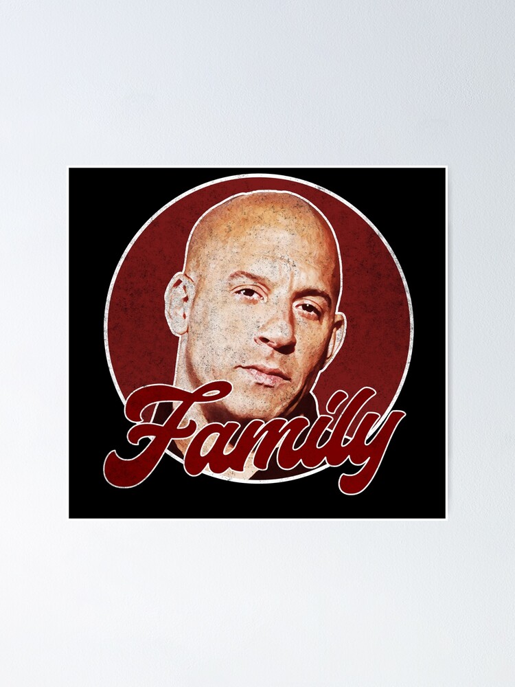 "Vin Diesel Family Meme" Poster for Sale by karutees | Redbubble