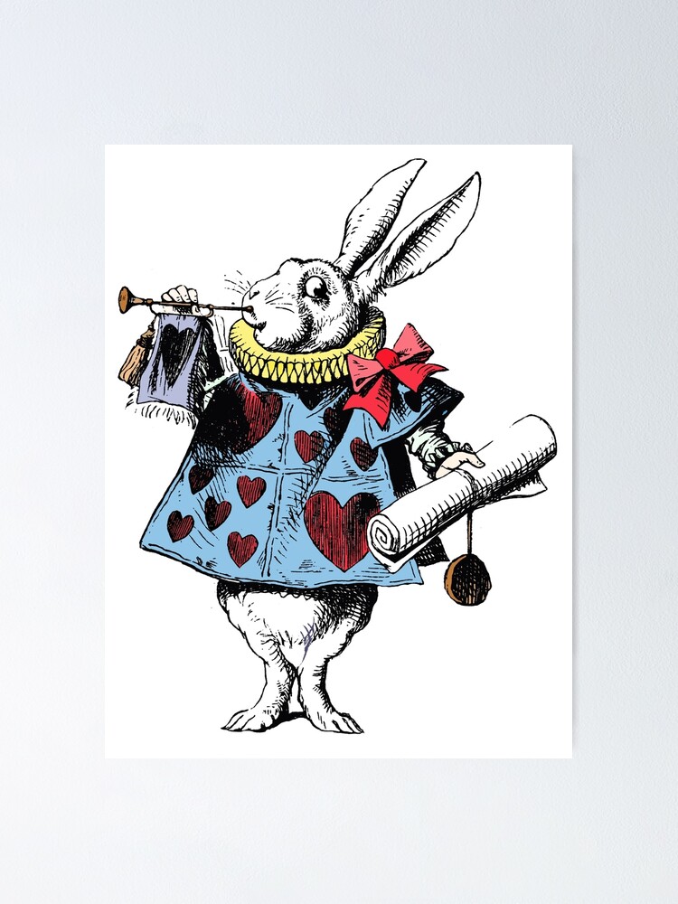 "White Rabbit" Poster for Sale by MandyEych | Redbubble