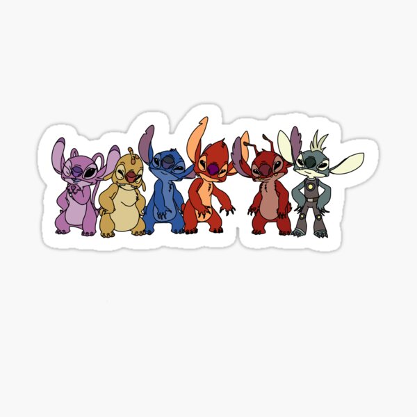 "Stitch Experiments" Sticker by Alyssas6299 | Redbubble