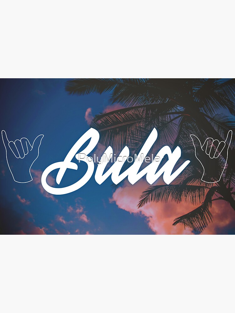 "Bula" Sticker by PolyMicroMela | Redbubble
