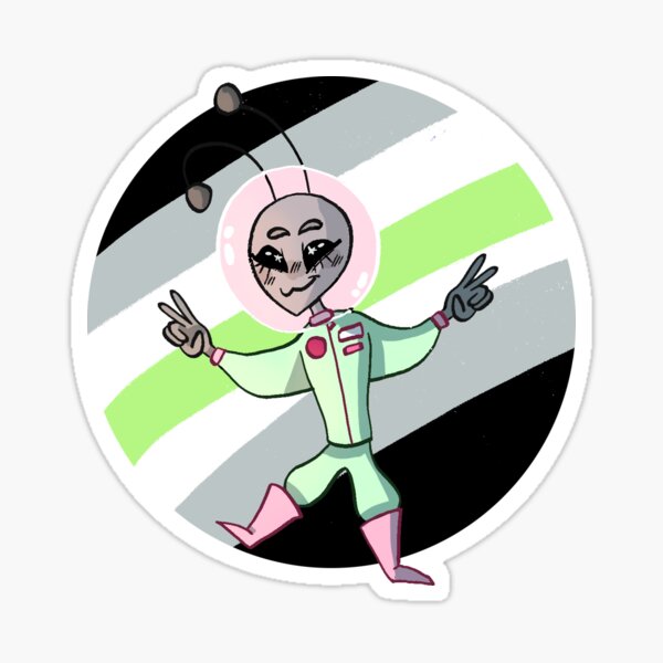 "Alien Pride Flags- Agender" Sticker for Sale by fruitbat55 | Redbubble