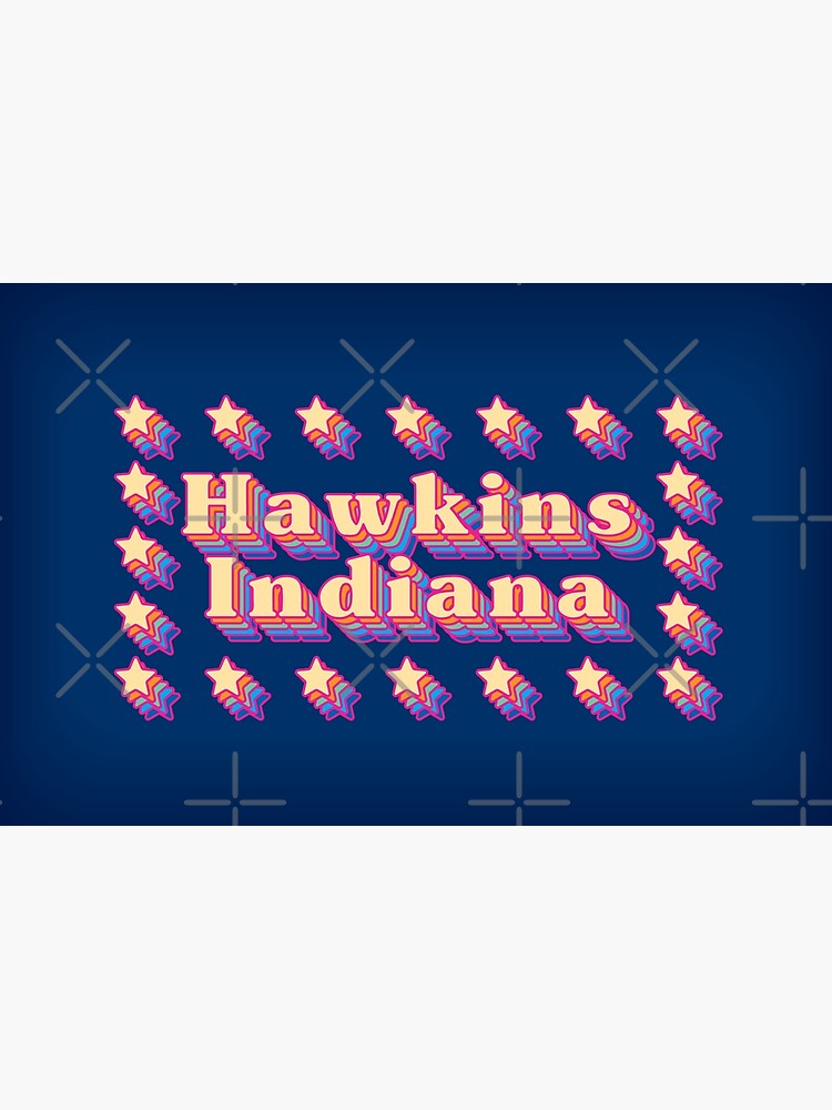 Póster «Signo de la ciudad de la serie Hawkins Indiana Stranger Things ...