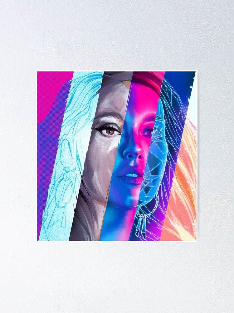 "Filters, Woman's Face With 6 Different Art Styles, Cool" Poster for ...