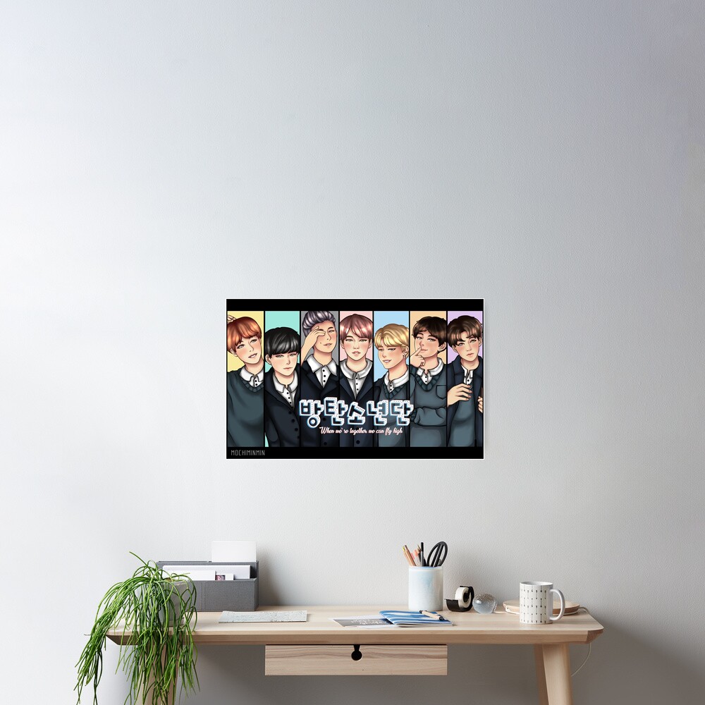 "BTS - Together, we'll fly high" Poster by jihanbanana | Redbubble