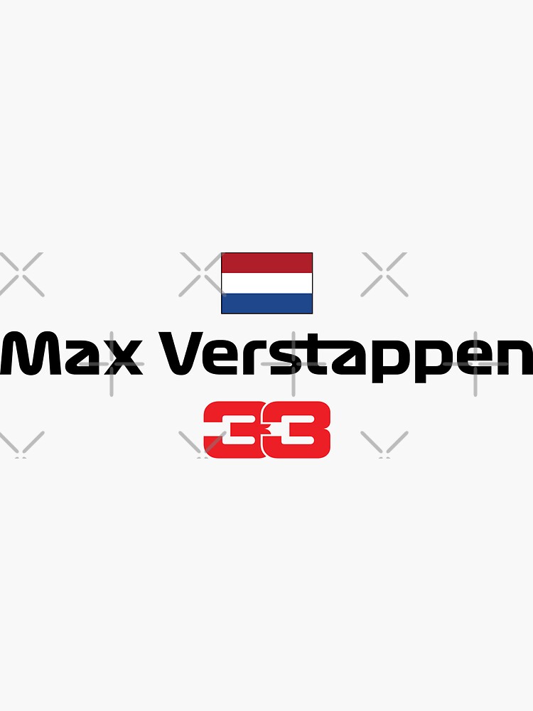 "Max Verstappen 33" Sticker for Sale by allendo04 | Redbubble