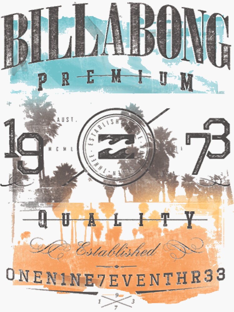 "Beach Vintage Model Retro -Australian-Billabongs Logos " Sticker for ...