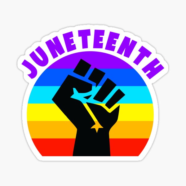 "JUNETEENTH CELEBRATING" Sticker for Sale by Kuhebride | Redbubble