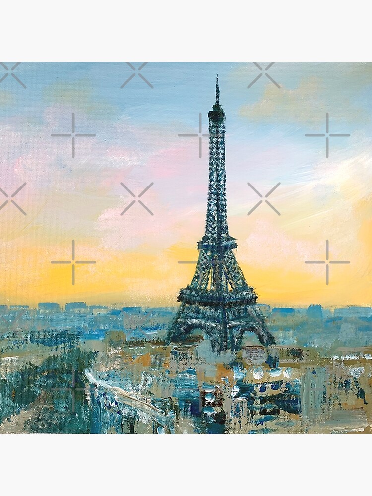 "Impressionism art French cityscape painting Paris Eiffel Tower" Poster ...