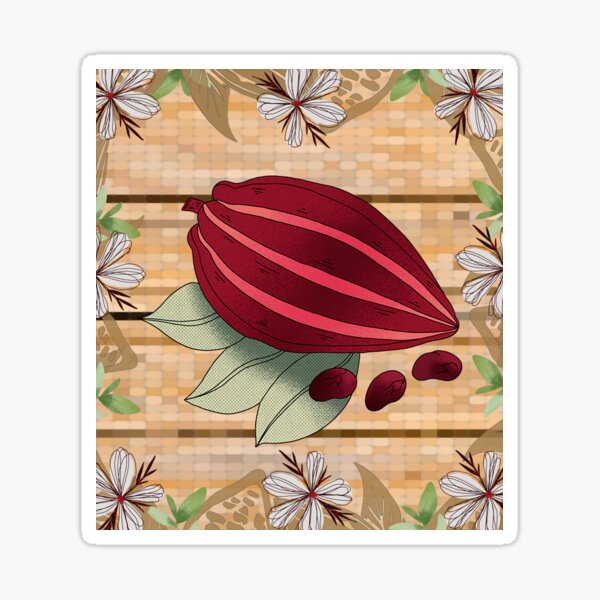 "Cacao Bean" Sticker for Sale by DesignSafari | Redbubble