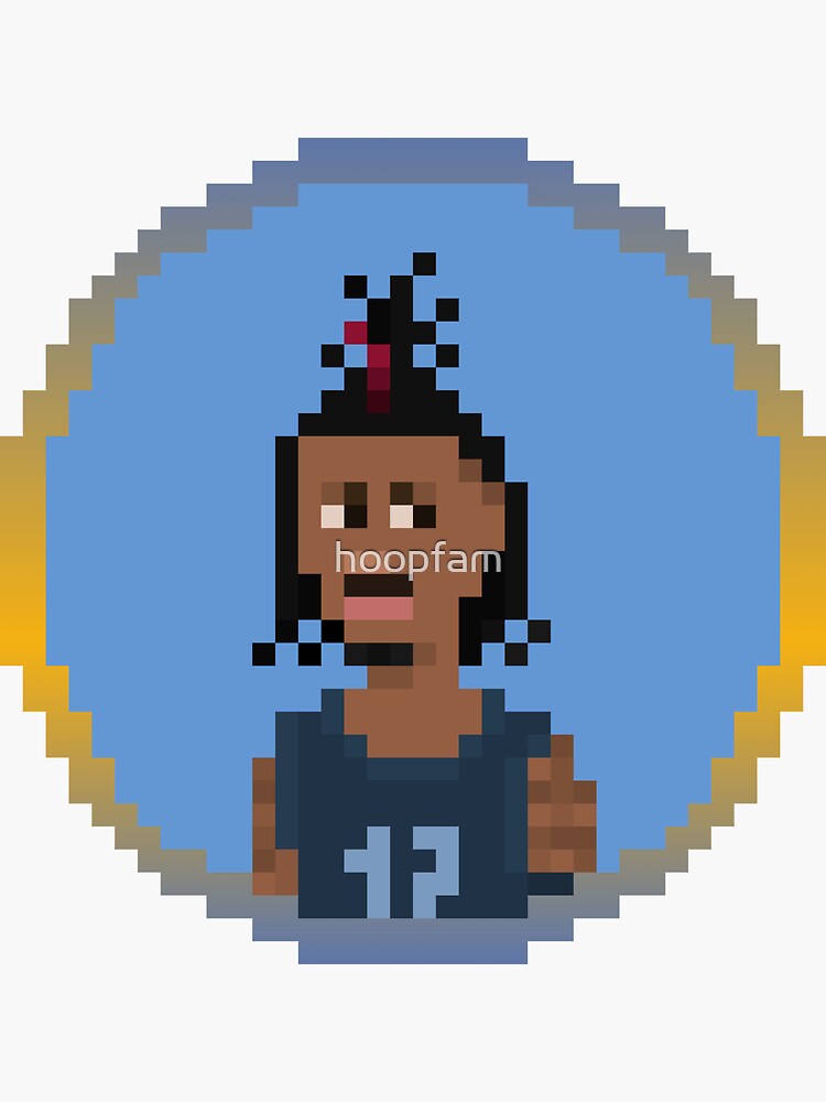 "Ja Morant Pixel Art" Sticker by hoopfam | Redbubble