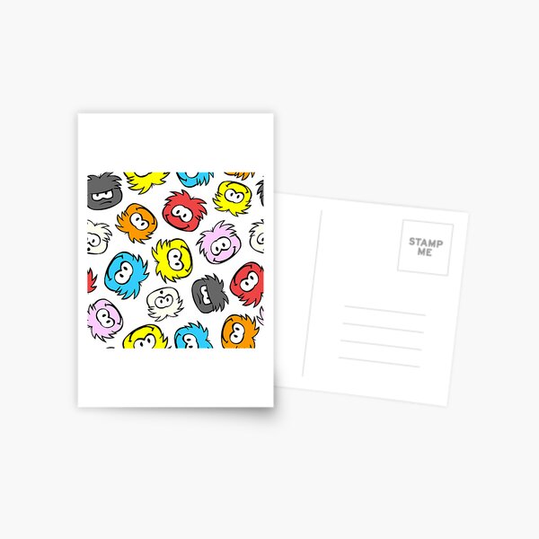 "Old Style Puffle Pattern - Club Penguin" Postcard for Sale by ...