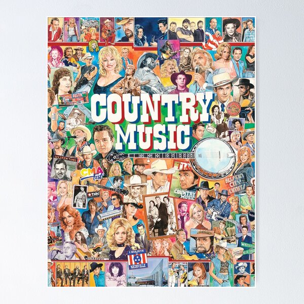 "Country Music " Poster for Sale by fillomena | Redbubble
