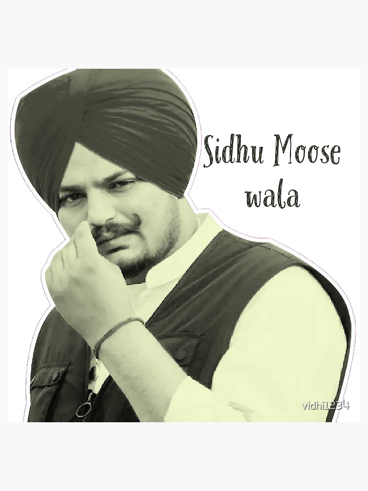 "Sidhu Moose wala" Sticker for Sale by vidhi1234 | Redbubble