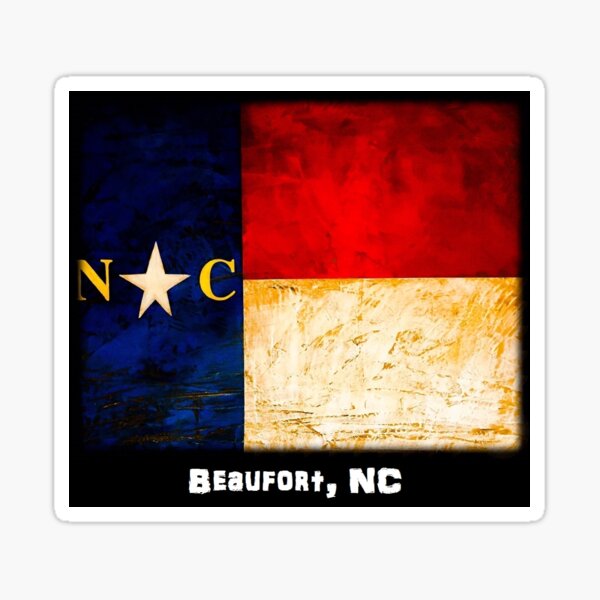 "NC Flag (Beaufort, NC)" Sticker for Sale by barryknauff | Redbubble