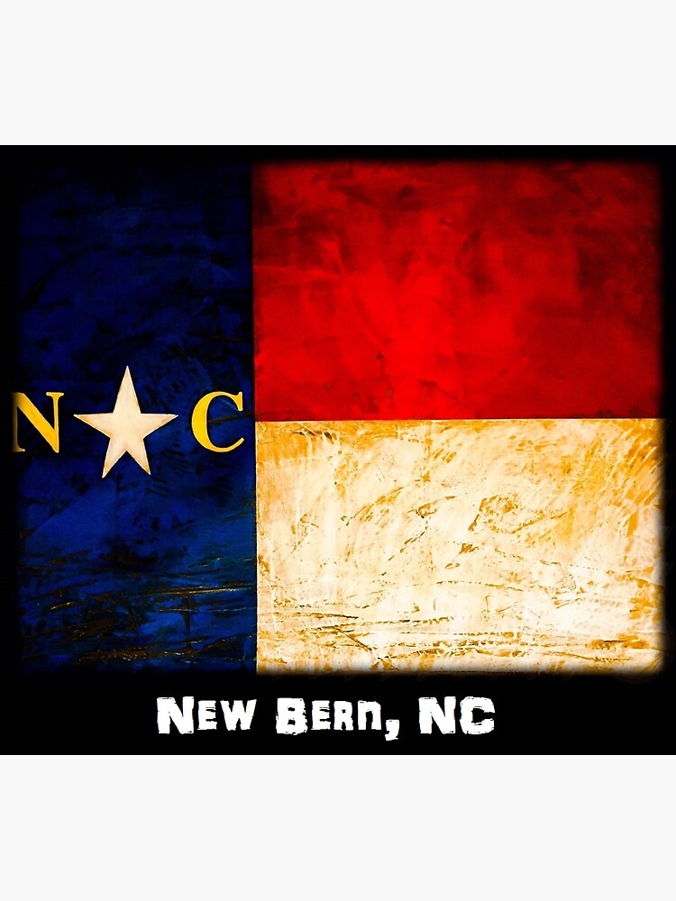 "NC Flag (New Bern, NC)" Sticker by barryknauff | Redbubble