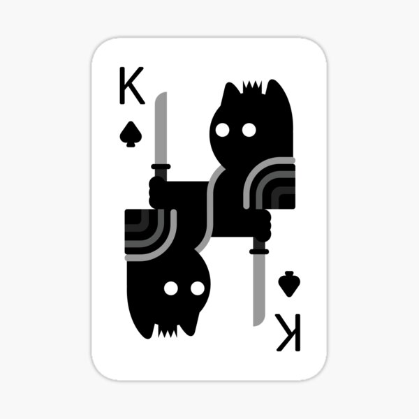 "king cat card" Sticker for Sale by artpenaek | Redbubble