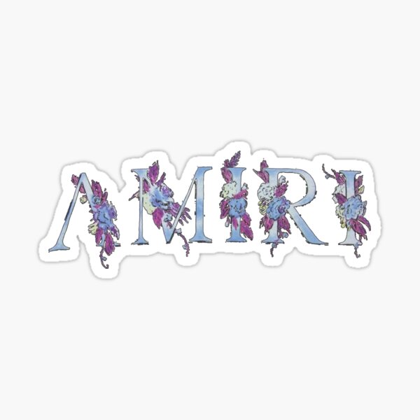 "AMIRI" Sticker for Sale by wasertahada | Redbubble