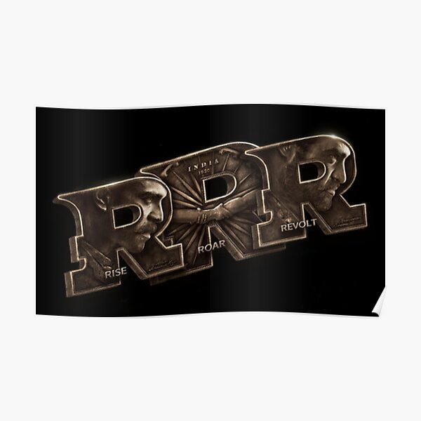 "RRR movie name logo " Poster for Sale by Ourdesigner786 | Redbubble
