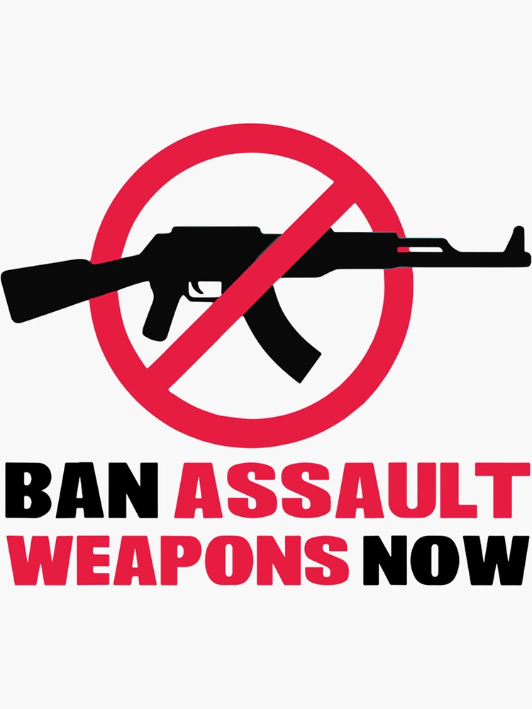 "Ban Assault Weapons" Sticker for Sale by JohannesHenke | Redbubble