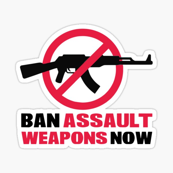 "Ban Assault Weapons" Sticker for Sale by JohannesHenke | Redbubble