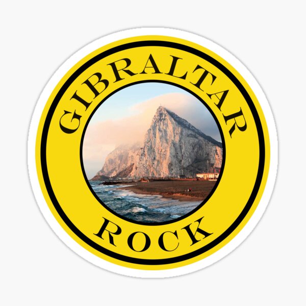 "Gibraltar Iconic Rock - Passport Stamps Collection" Sticker by ...
