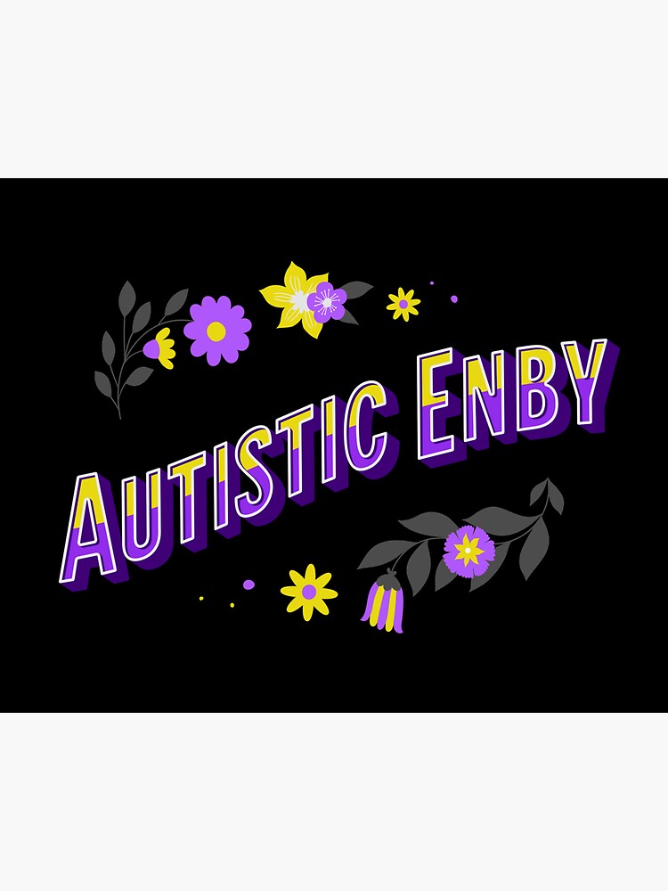 Pegatina «Autistic Enby (paleta floral no binaria)» de Queer-Autistics ...