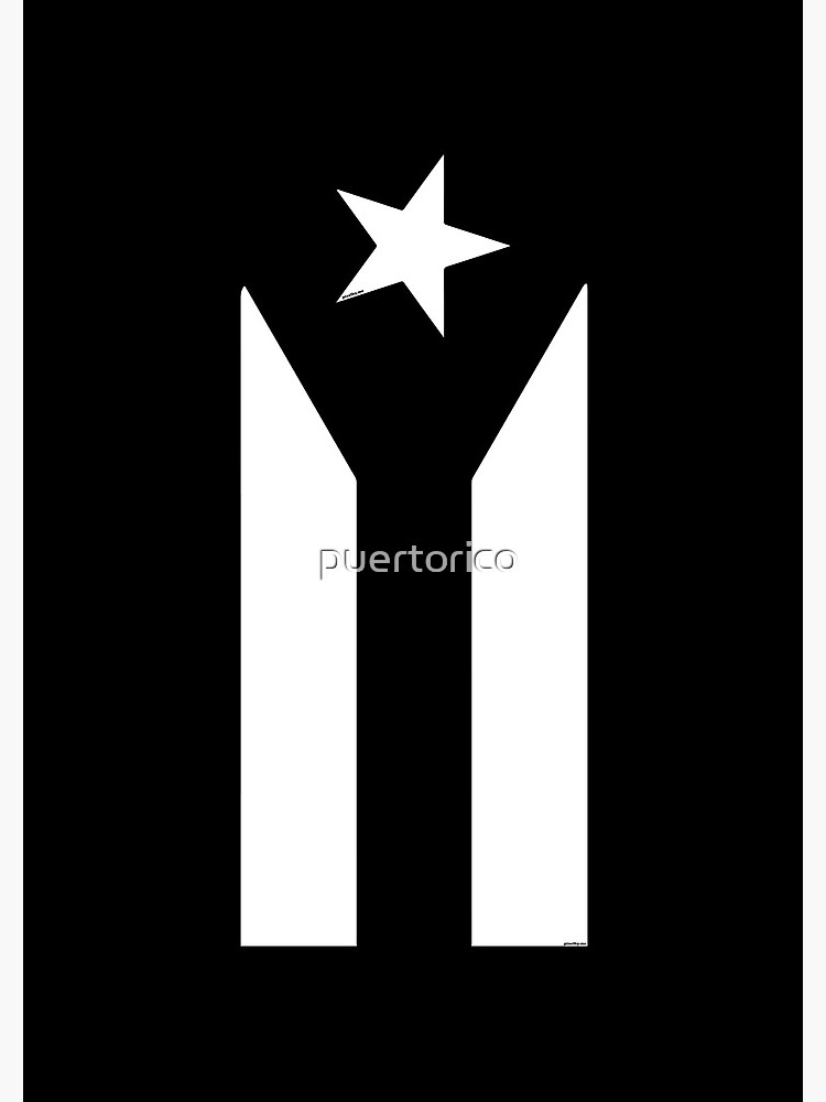 Cuaderno de espiral «Bandera de protesta en blanco y negro de Puerto ...