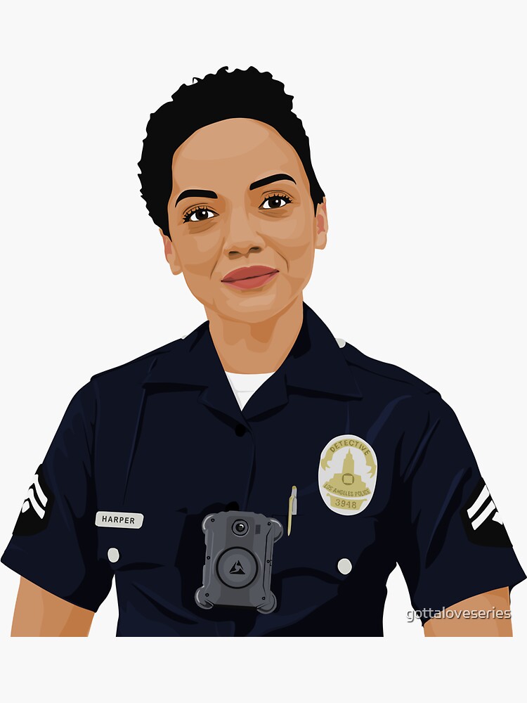 "Nyla Harper - S4 (detailed) | The Rookie" Sticker by gottaloveseries ...