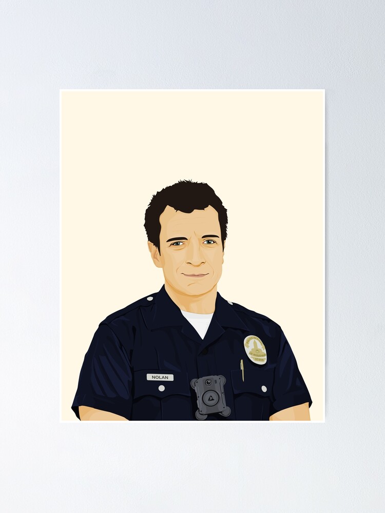 "John Nolan - S4 (detailed)| The Rookie" Poster for Sale by ...