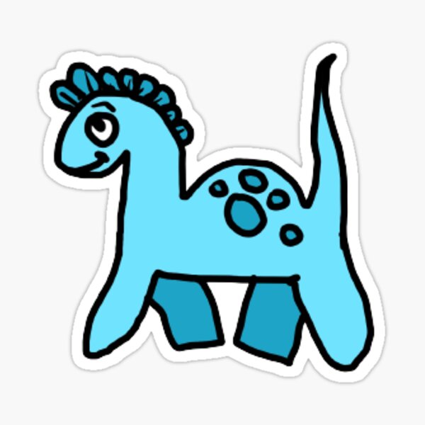 "blue dino " Sticker for Sale by CaitlinzYinz | Redbubble