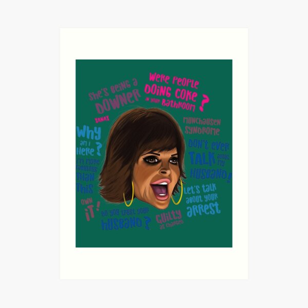 "RH Lisa Rinna Quotes Real Housewives Fan Art" Art Print for Sale by ...