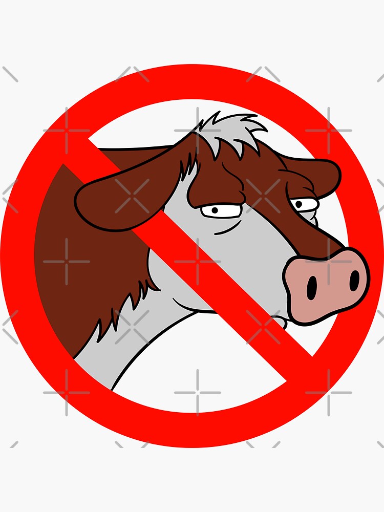 "No Cows" Sticker for Sale by McPod | Redbubble