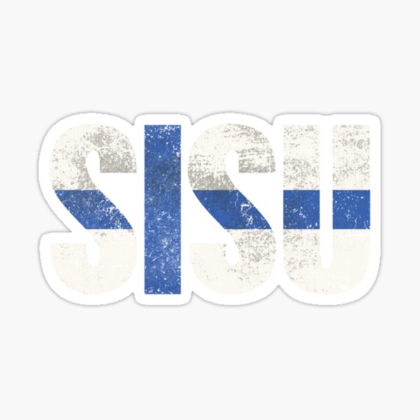 "Sisu Finnish flag vintage distressed" Sticker for Sale by QShopp ...