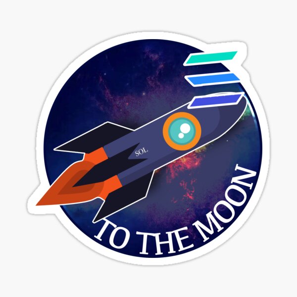 "Solana to the moon" Sticker for Sale by Crypmetal | Redbubble