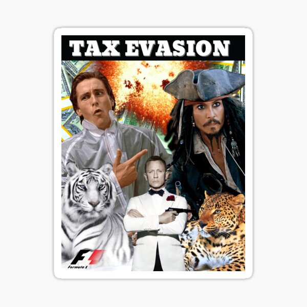 "Tax evasion - Sigma Grindset" Sticker for Sale by salafit | Redbubble