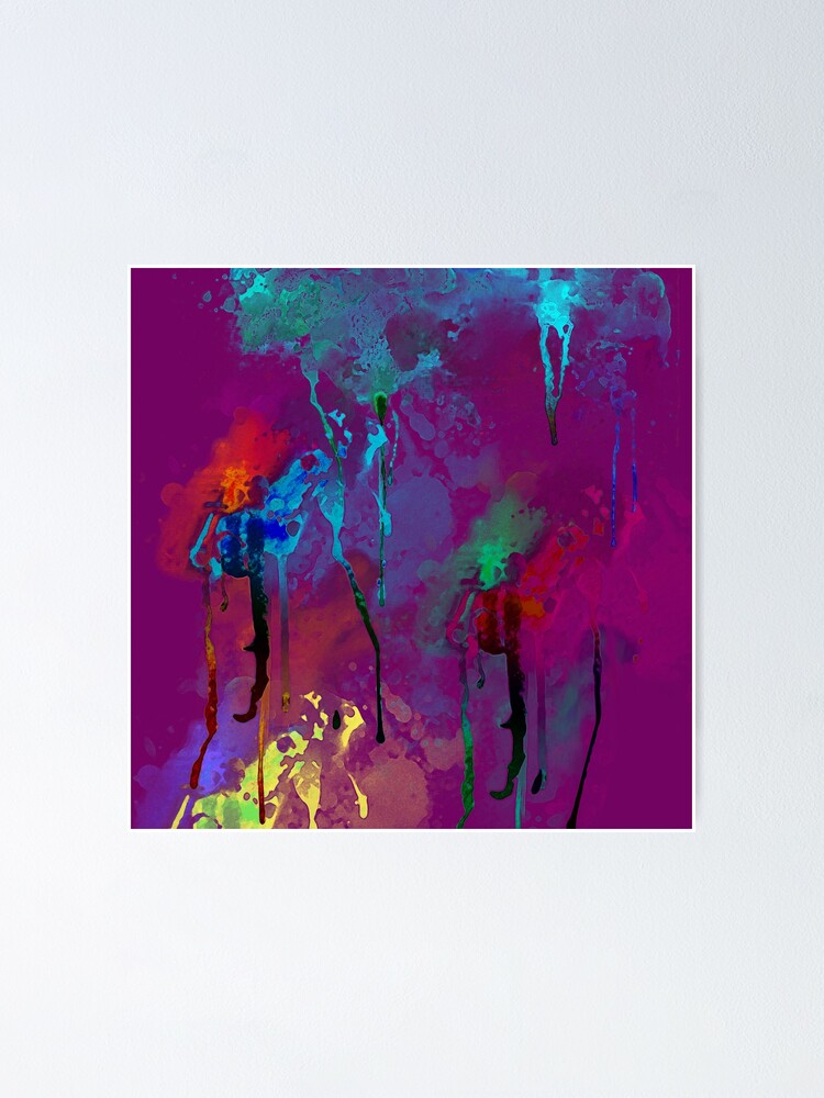 "Artistic Paint Colour Splash Purple | color splash" Poster for Sale by ...