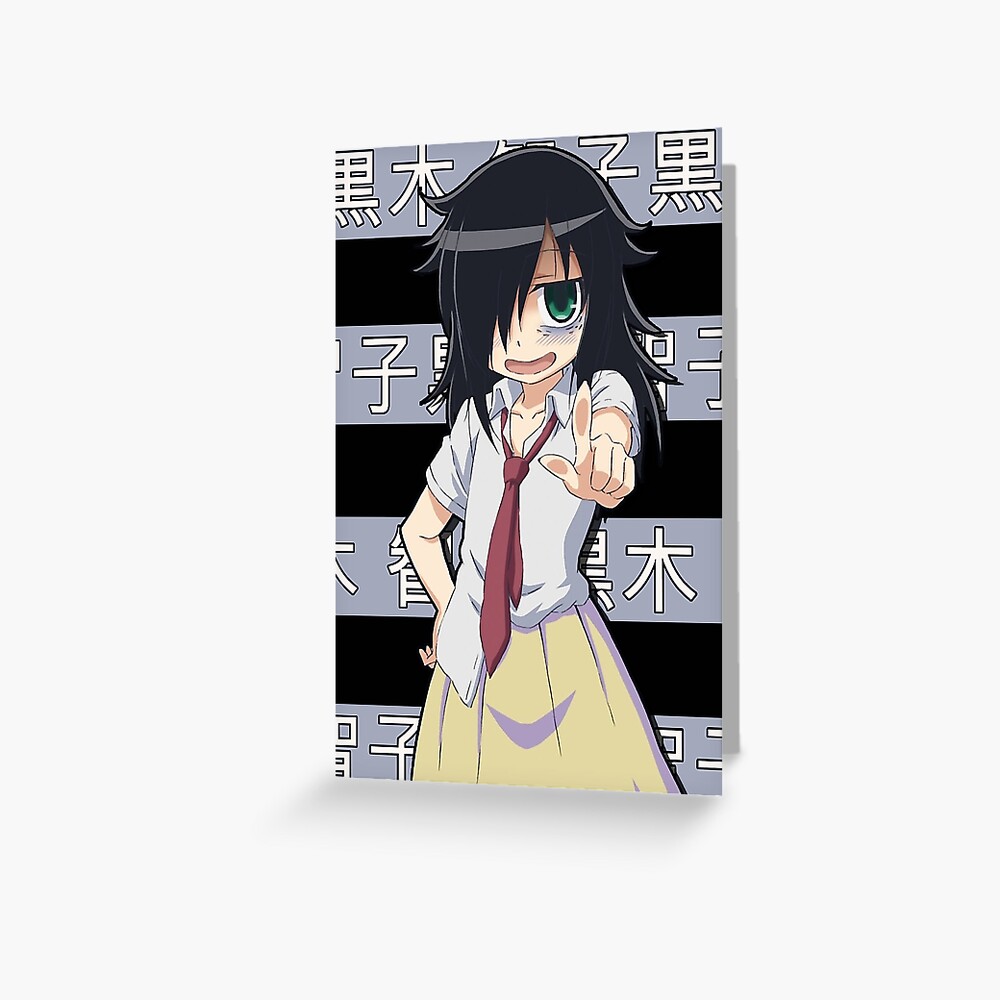 "Tomoko Kuroki WataMote Anime" Greeting Card by fincherwilbehoo | Redbubble