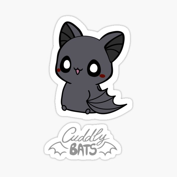 "Cute little bat Shadow" Sticker by CuddlyBats | Redbubble