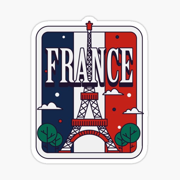 "Countries and Regions of the World from A to Z - France" Sticker for ...