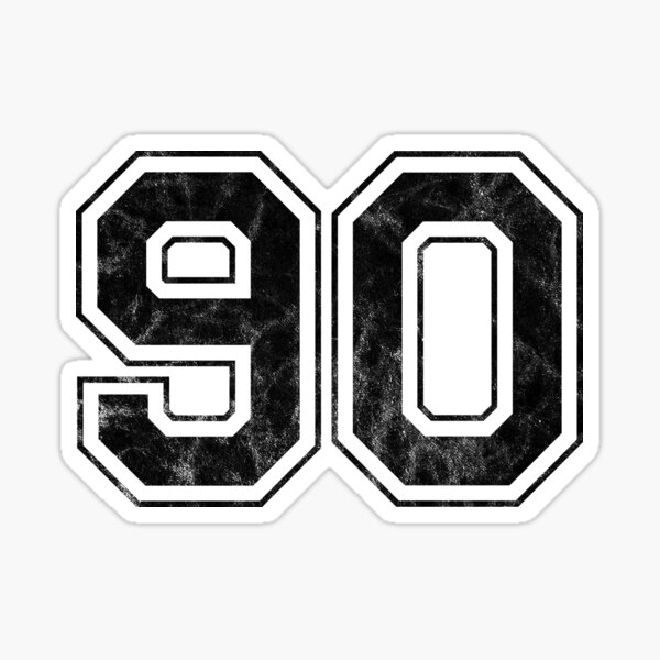 "Number 90" Sticker for Sale by PaulSDesign | Redbubble
