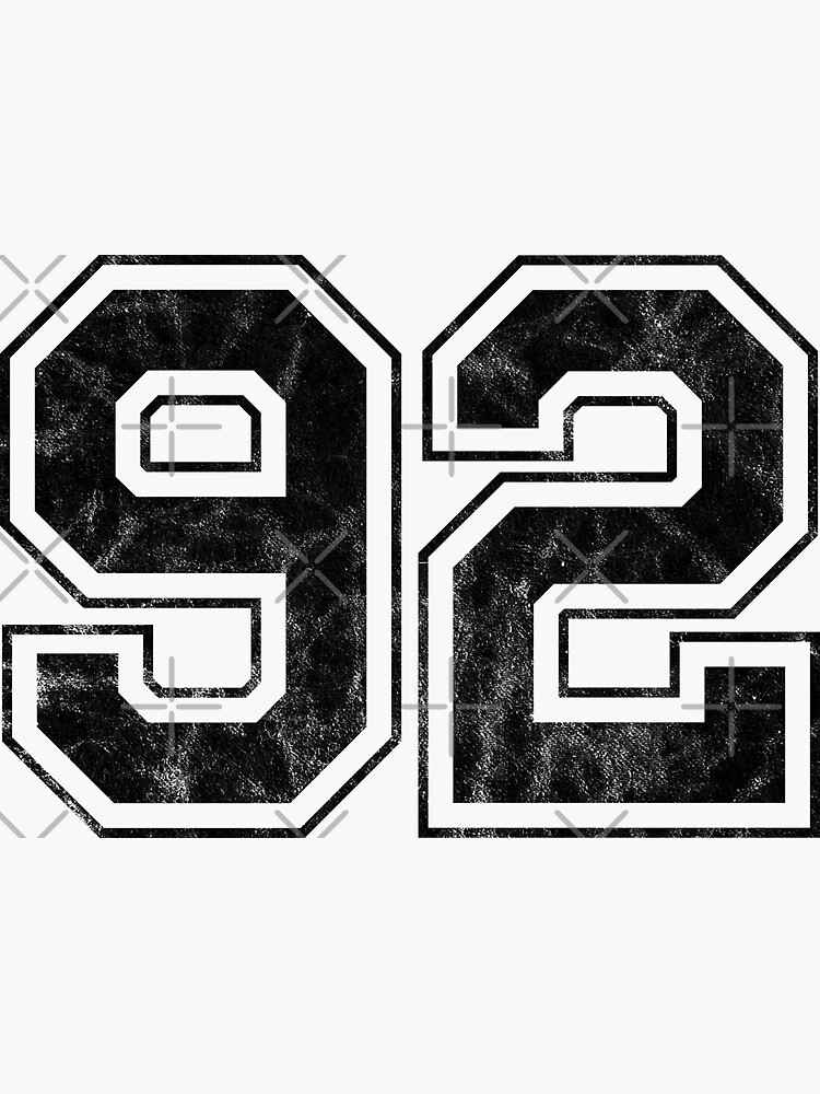 "Number 92" Sticker for Sale by PaulSDesign | Redbubble