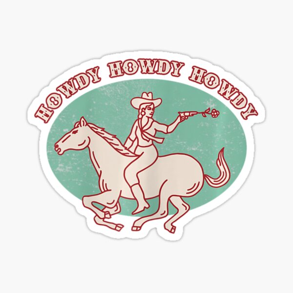 "Womens Howdy Howdy Howdy Cowgirl Riding A Horse Vintage Western ...
