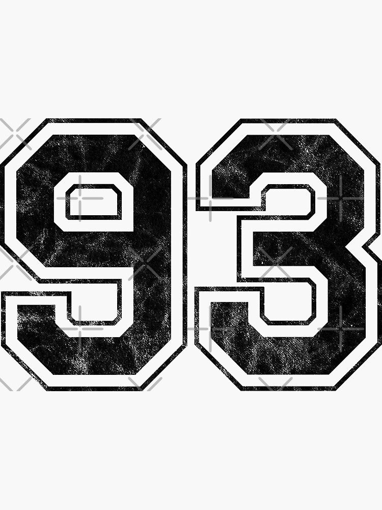 "Number 93" Sticker for Sale by PaulSDesign | Redbubble