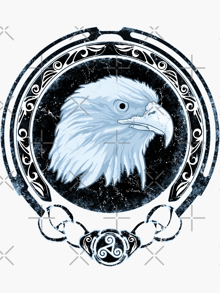 "Celtic Falcon Zodiac" Sticker for Sale by NicGrayGraphic | Redbubble