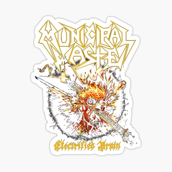 "MUNICIPAL WASTE BAND" Sticker for Sale by hatyfur | Redbubble
