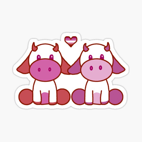 "Lesbian cows" Sticker for Sale by ti-Moth-y | Redbubble