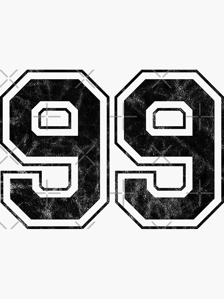 "Number 99" Sticker for Sale by PaulSDesign | Redbubble
