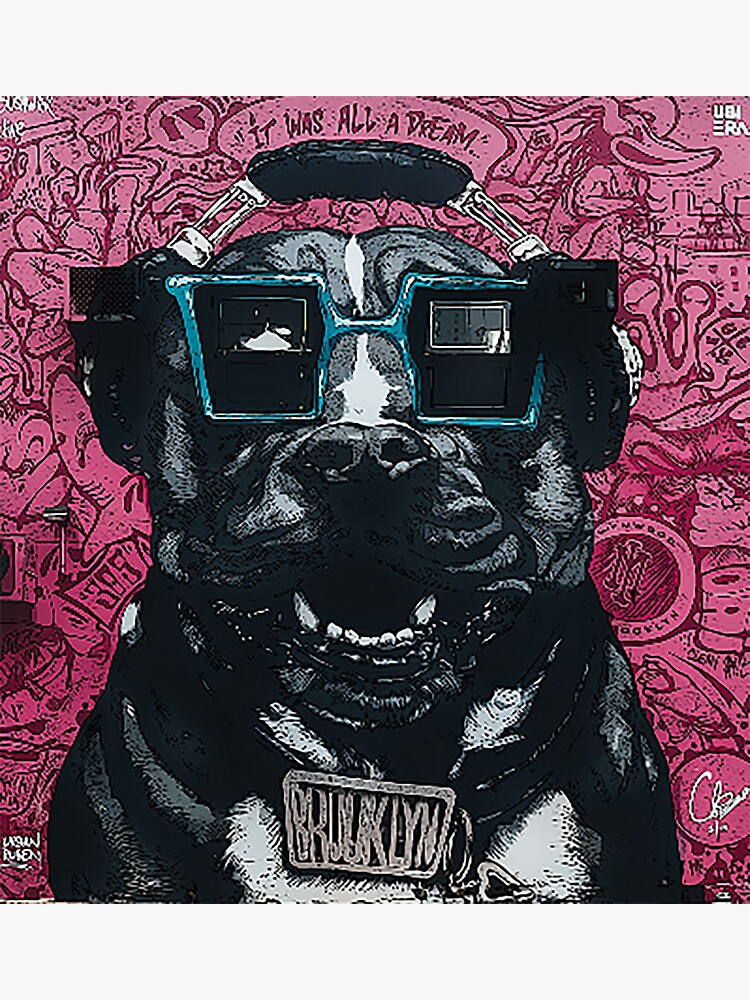 "Graffiti Pit Bull" Sticker for Sale by BArtHouse | Redbubble