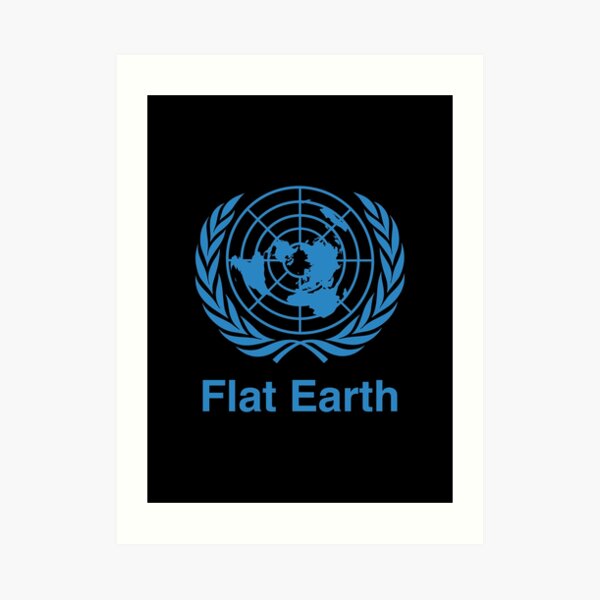 "Flat Earth Logo" Art Print for Sale by OldDannyBrown | Redbubble