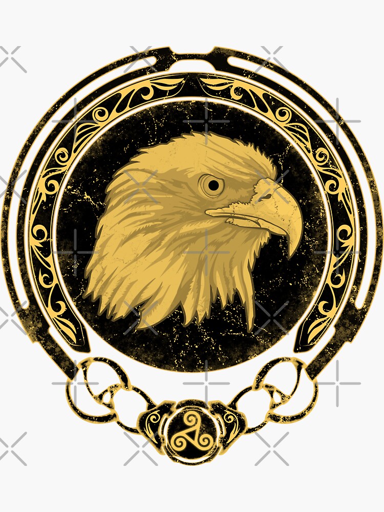 "Celtic Falcon Zodiac" Sticker for Sale by NicGrayGraphic | Redbubble